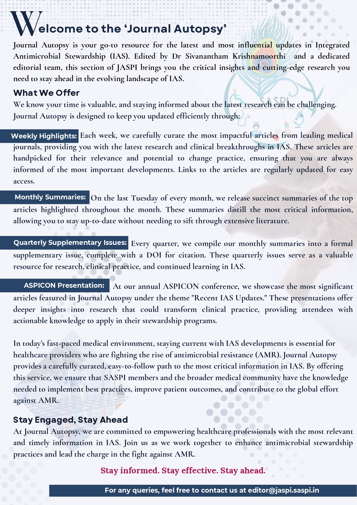 Journal Autopsy - Journal of Antimicrobial Stewardship Practices and Infectious Diseases