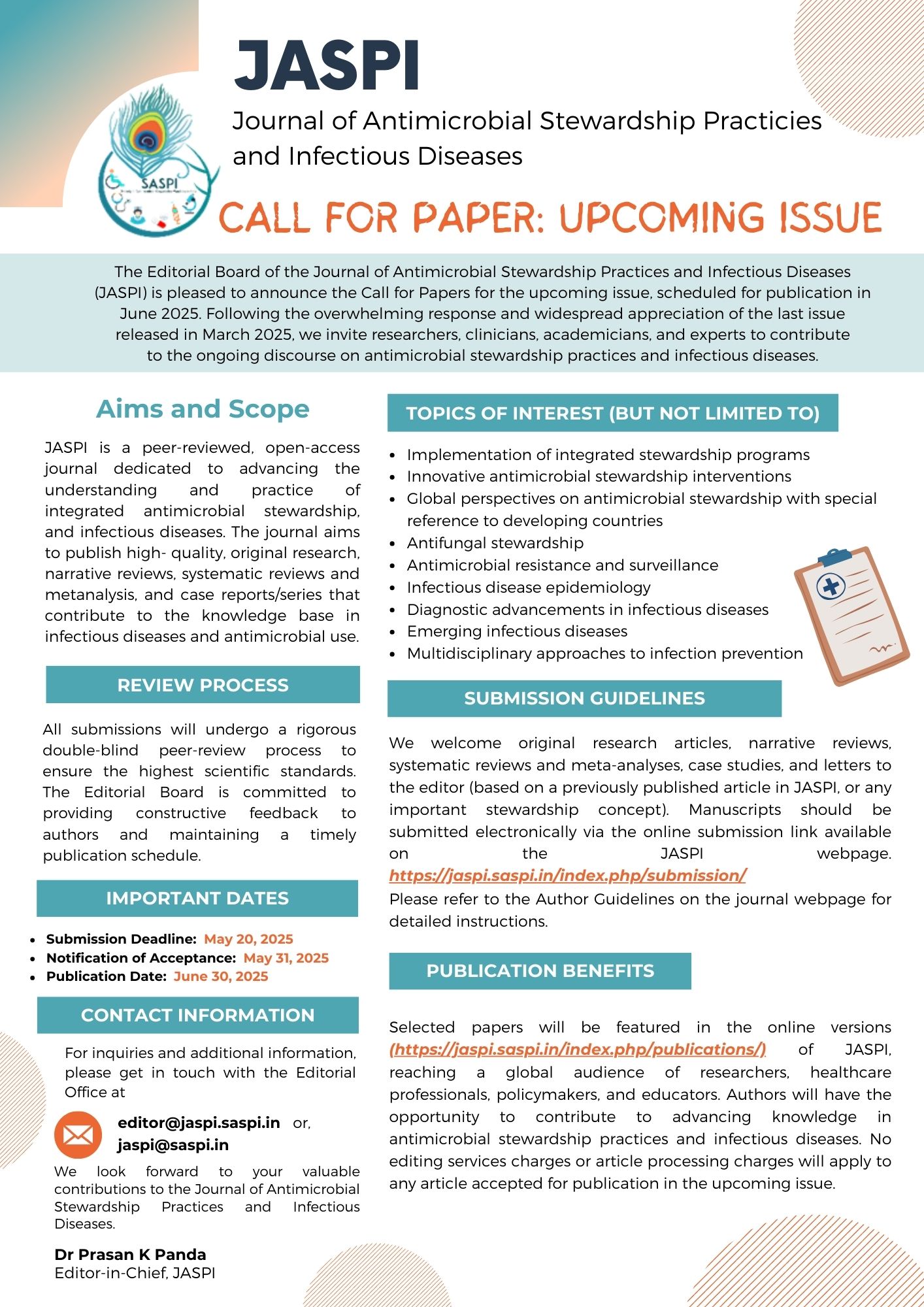 JASPI Upcoming Issue - Journal of Antimicrobial Stewardship Practices ...